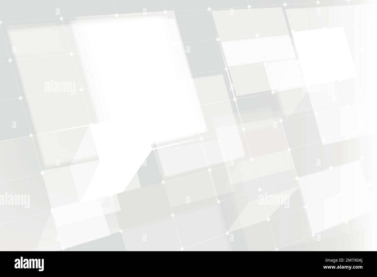 Digital grid technology background vector in white tone Stock Vector ...