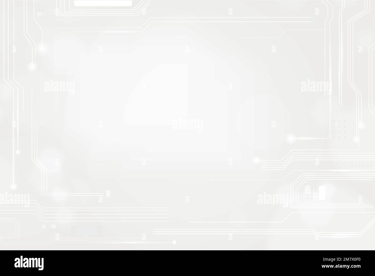 Digital grid technology background vector in white tone Stock Vector ...