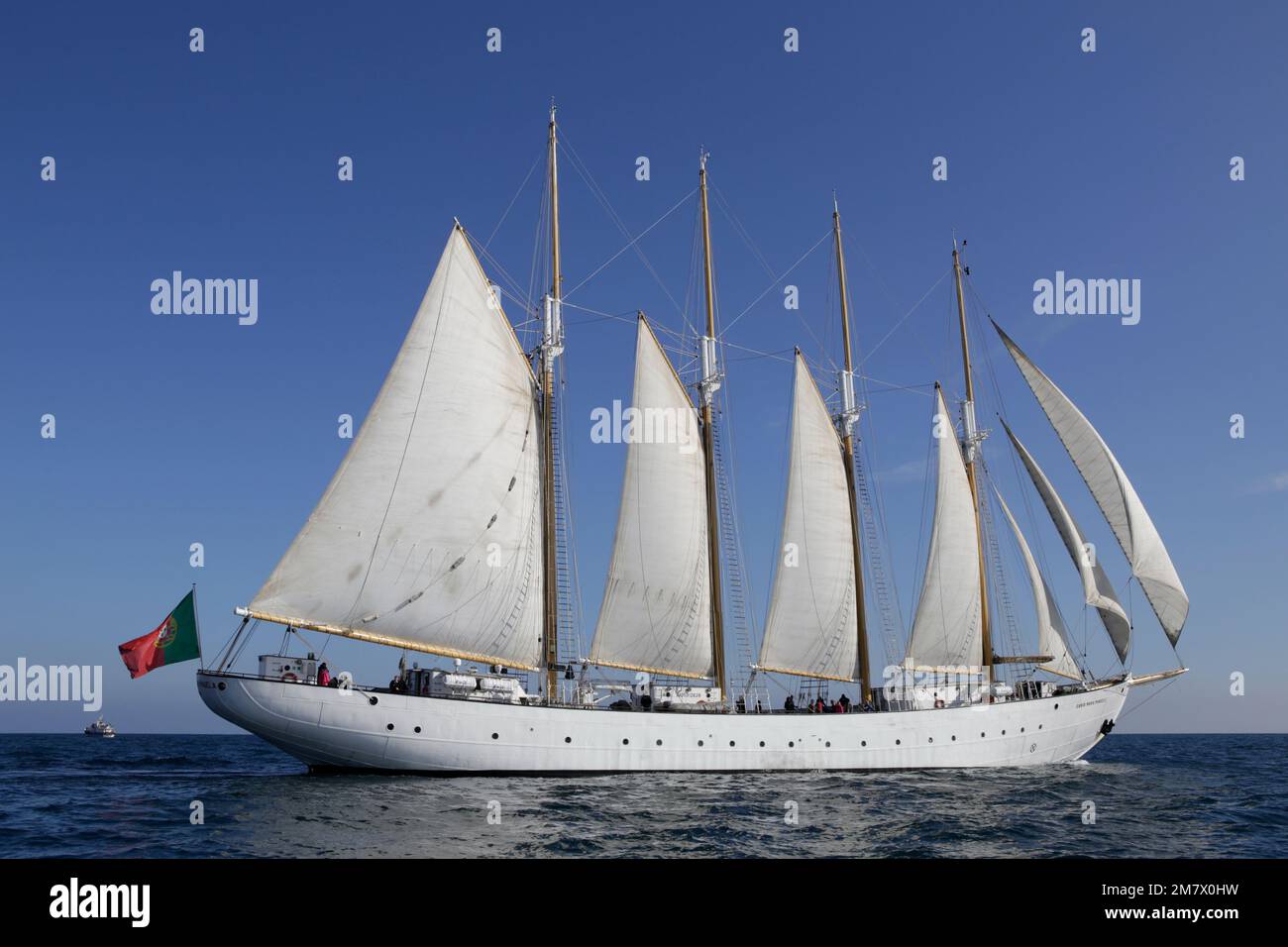 Portuguese schooner Santa Maria Manuela, Torbay race start, 2017 Stock ...