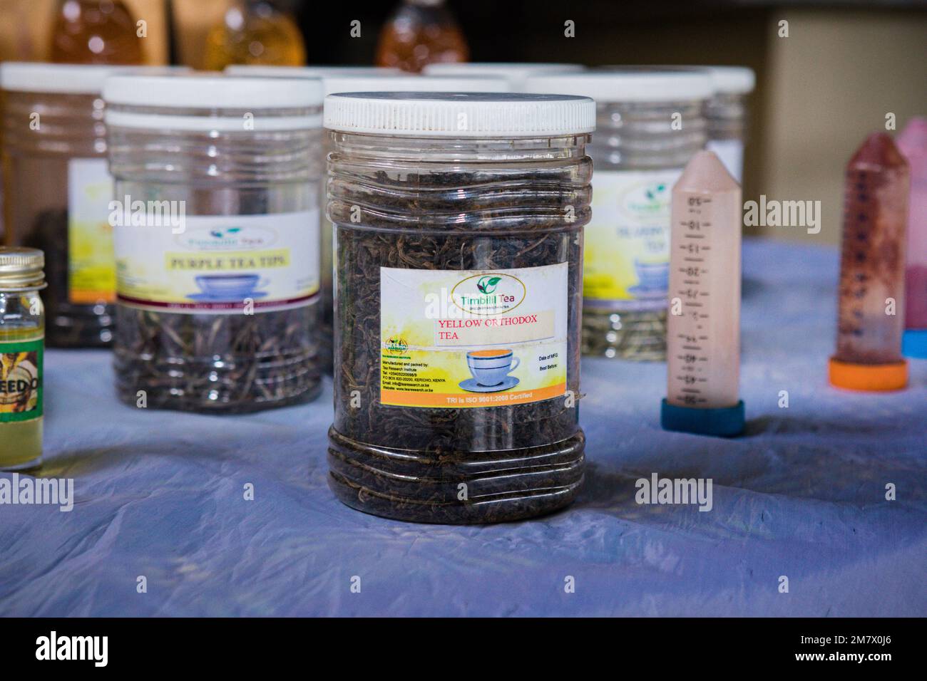 Kenyan Tea Leaves Processed packaged in a container Stock Photo - Alamy