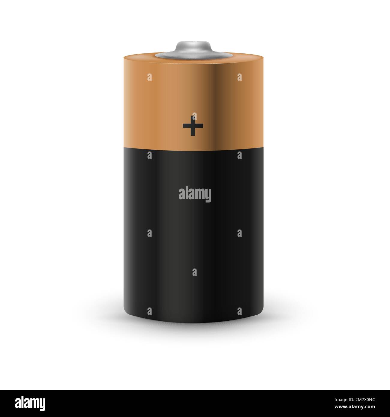 C battery isolated on white background. Vector illustration. Eps 10 ...
