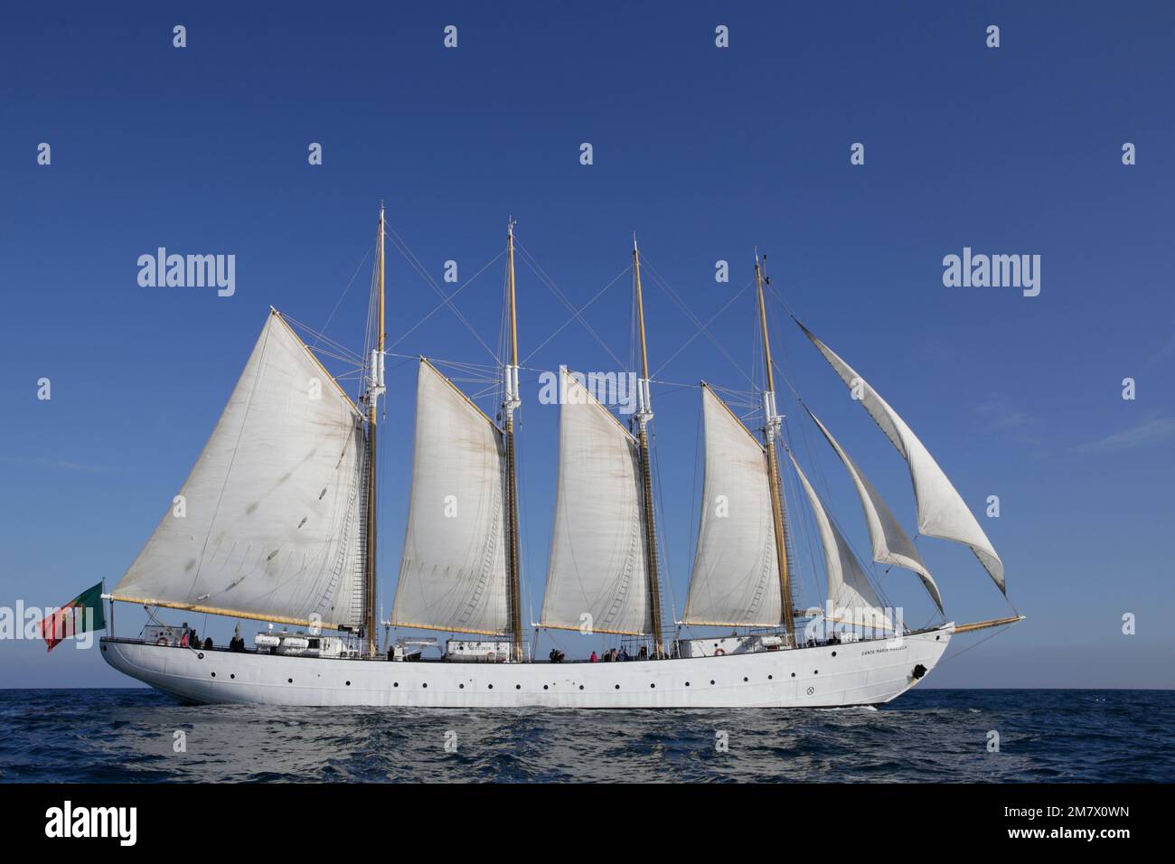 Portuguese schooner Santa Maria Manuela, Torbay race start, 2017 Stock ...