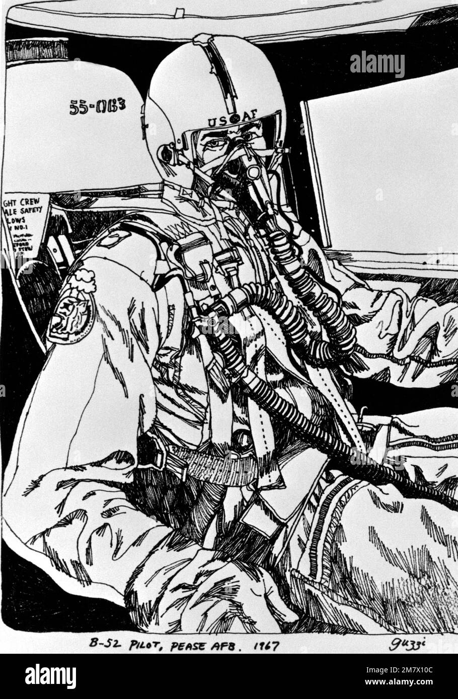 Artwork: "B-52 Pilot" Artist: George Guzzi. Country: Unknown Stock ...