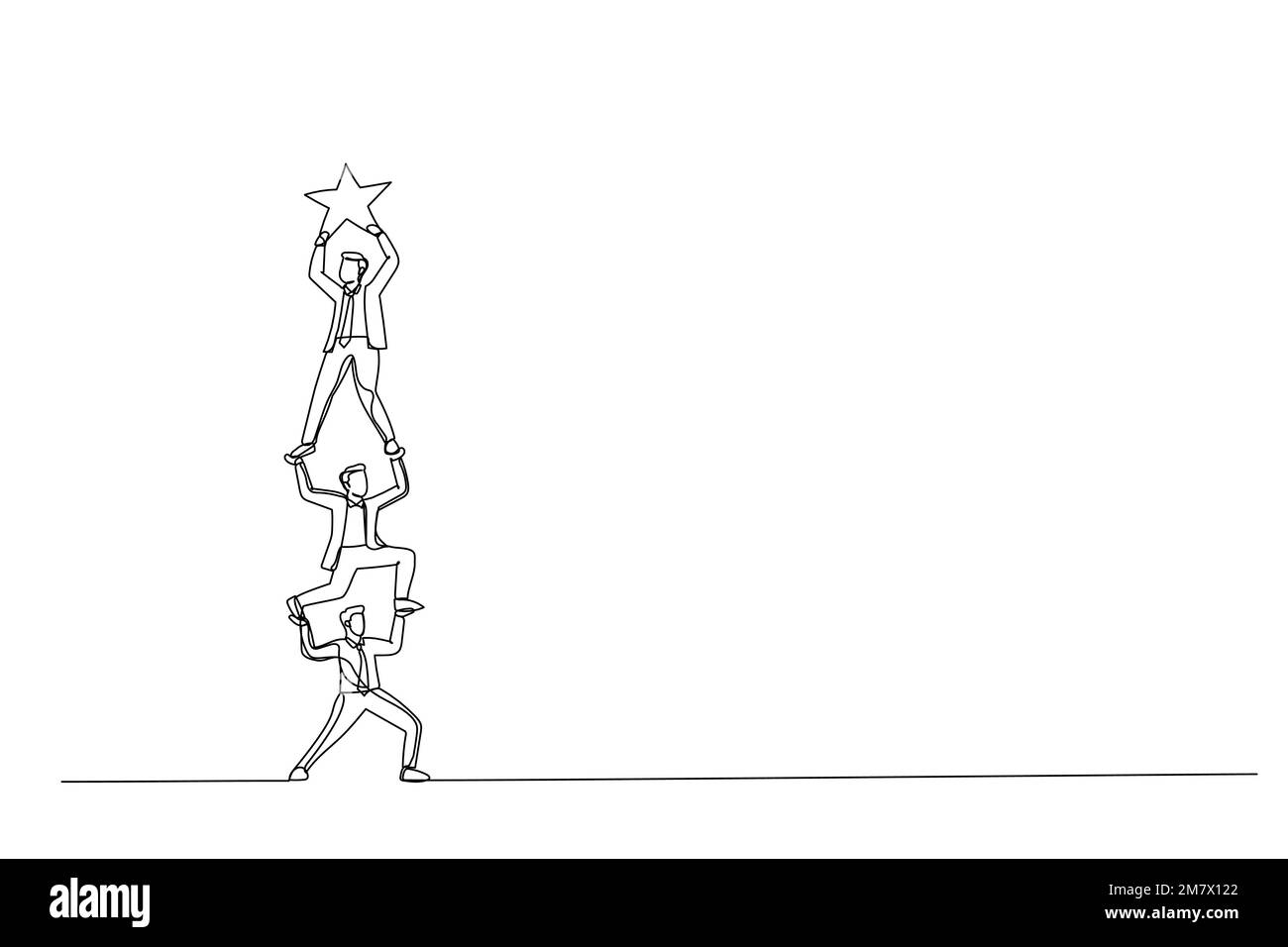 Creative teamwork sketch people Black and White Stock Photos & Images ...