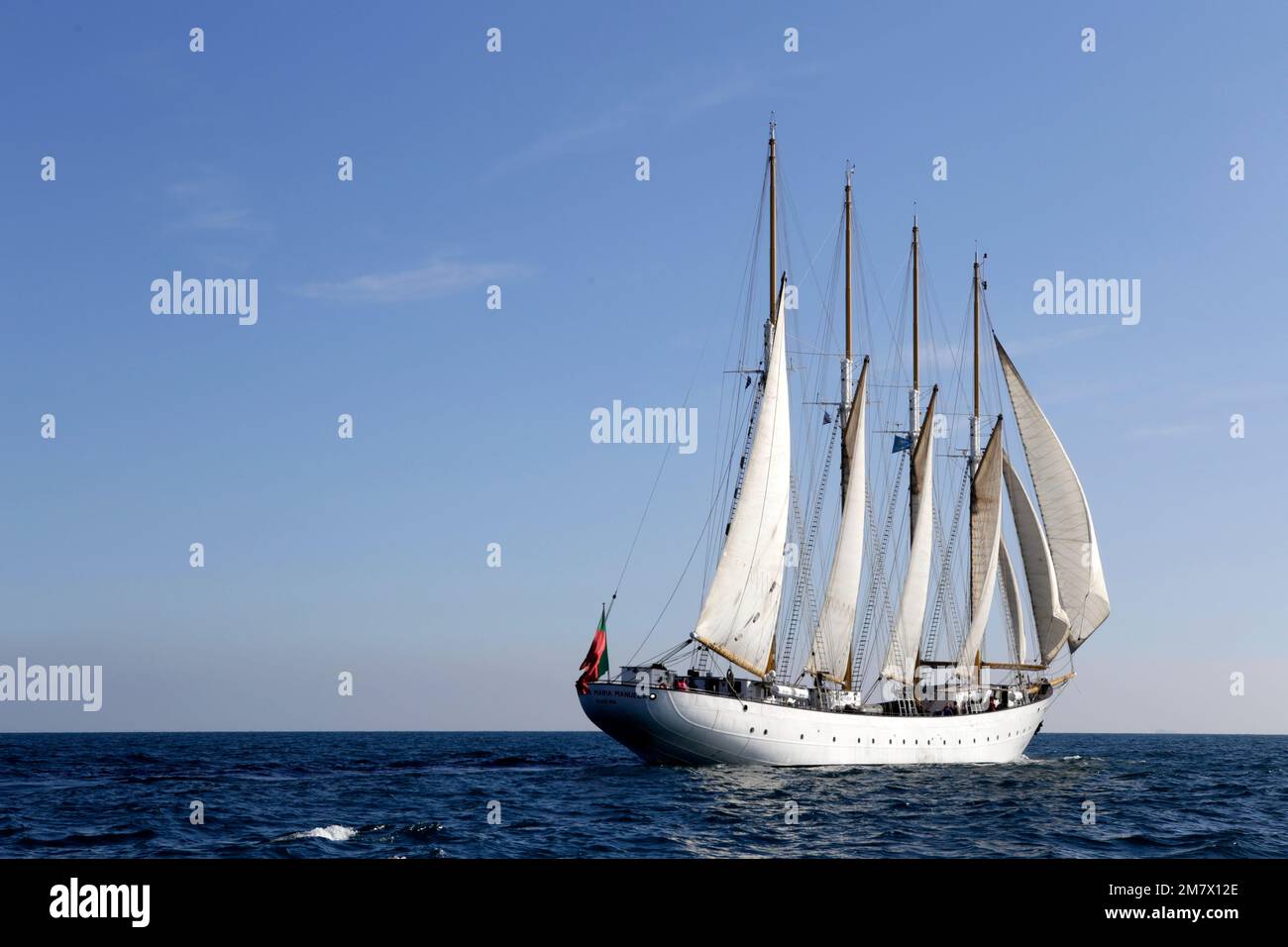 Portuguese schooner Santa Maria Manuela, Torbay race start, 2017 Stock ...
