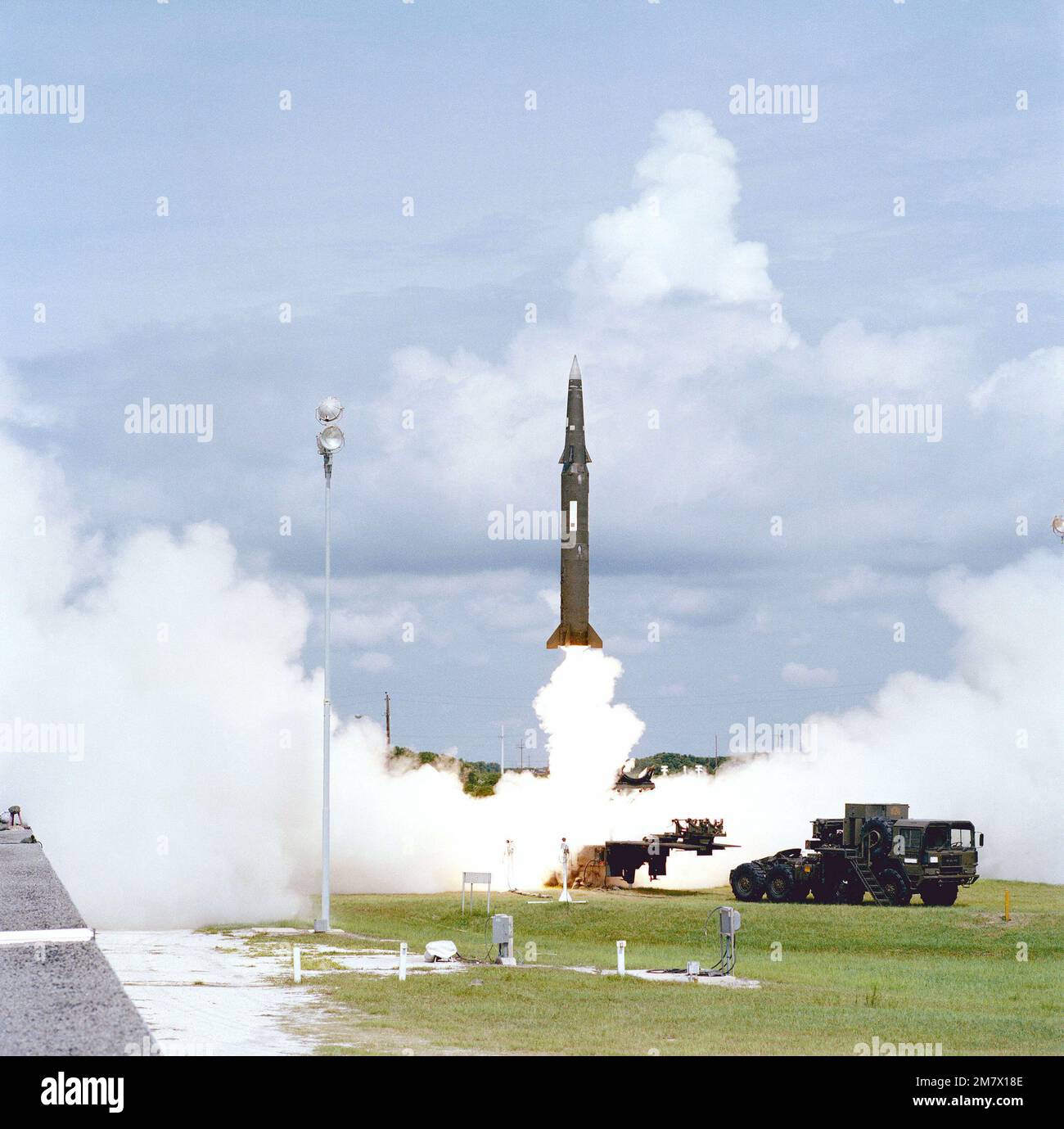 The United States Army test launches the first Pershing II battlefield ...