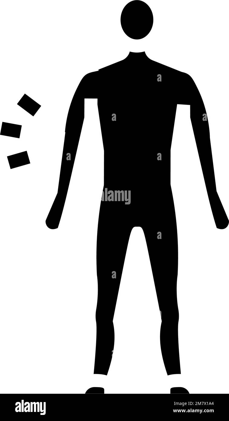 arm pain body ache glyph icon vector illustration Stock Vector Image ...