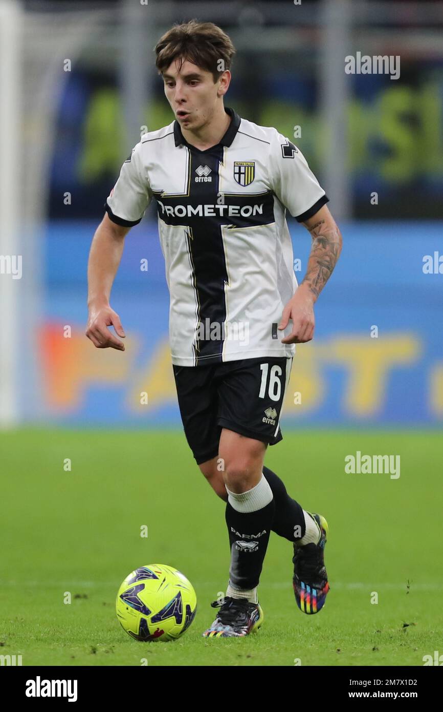 Adrian Bernabe of PARMA CALCIO in action during the Italian football ...