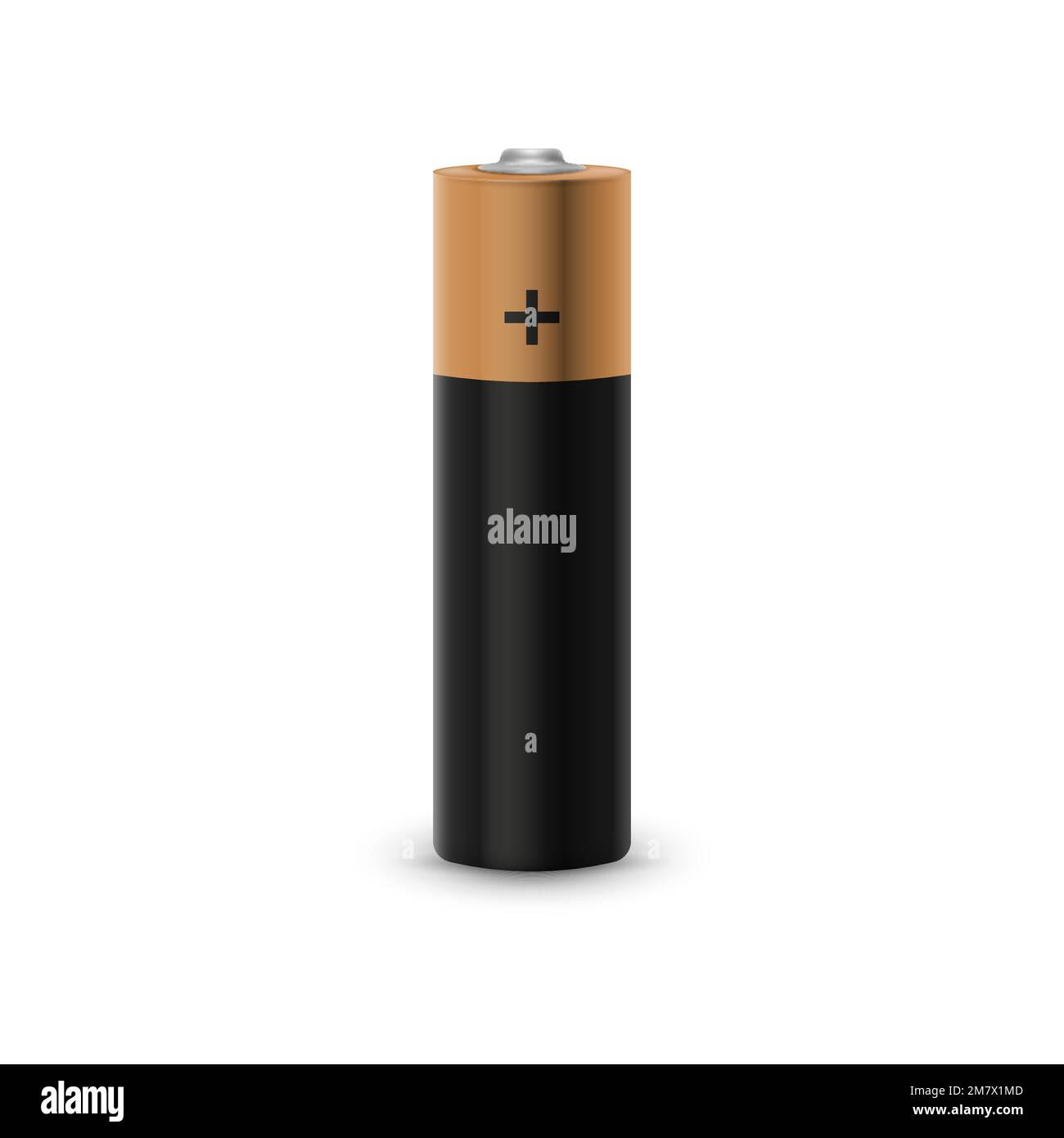 AA battery isolated on white background. Vector illustration. Eps 10 ...