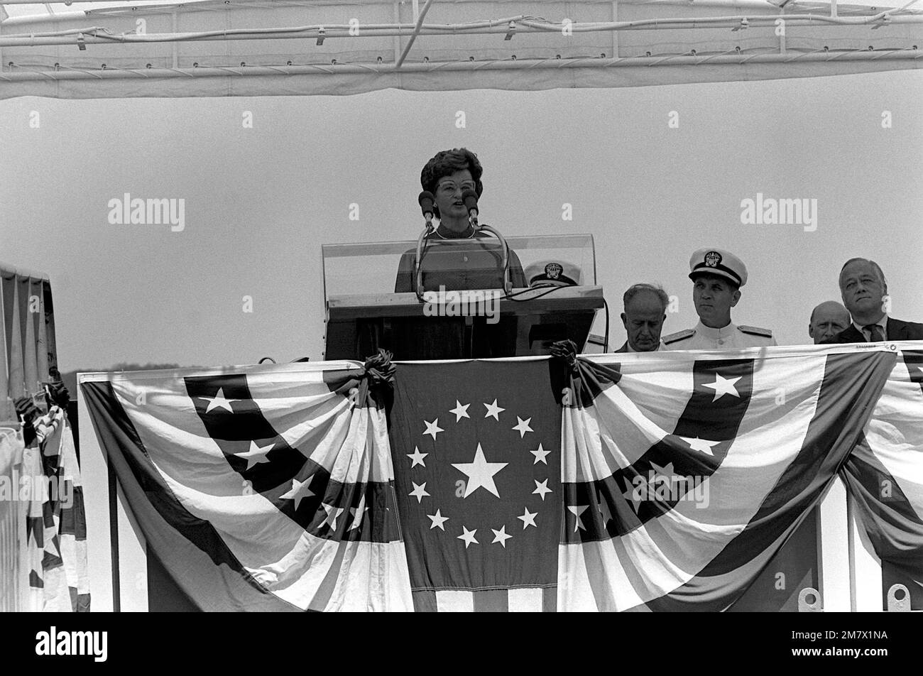 Rep. Marjorie S. Holt, R-Md, speaks during the commissioning ceremony ...