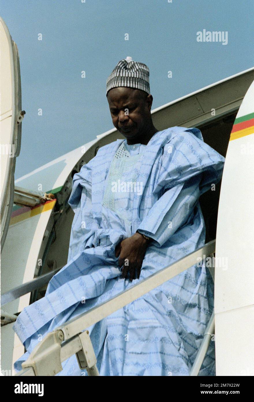 President Ahmadou Ahidjo of the United Republic of Cameroon arrives for ...