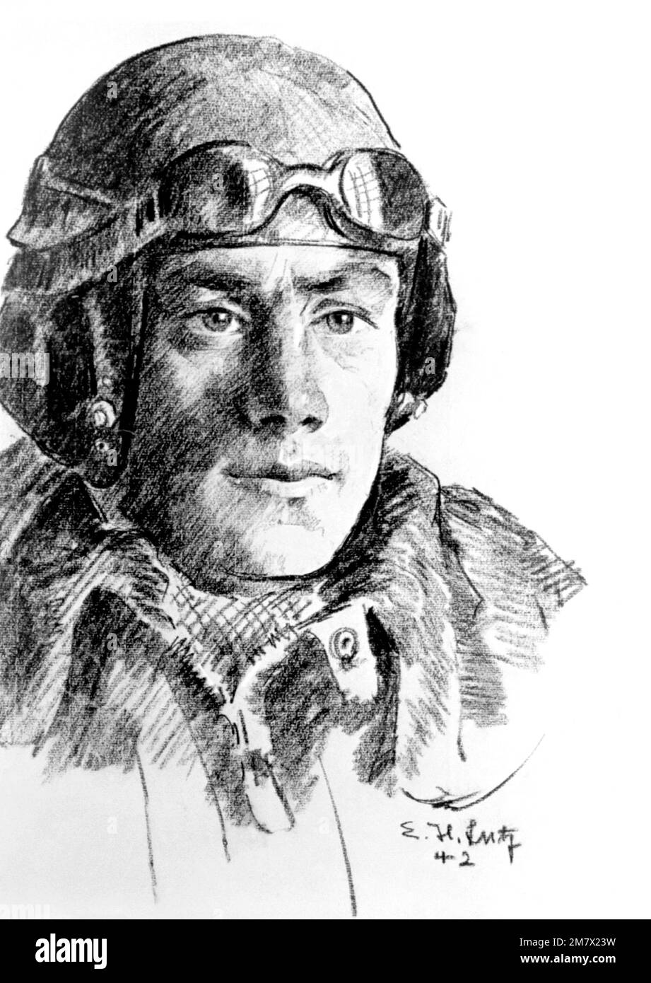 Artwork: "Portrait of a German Flying Ace" Artist: E.H. Lutz. Country ...