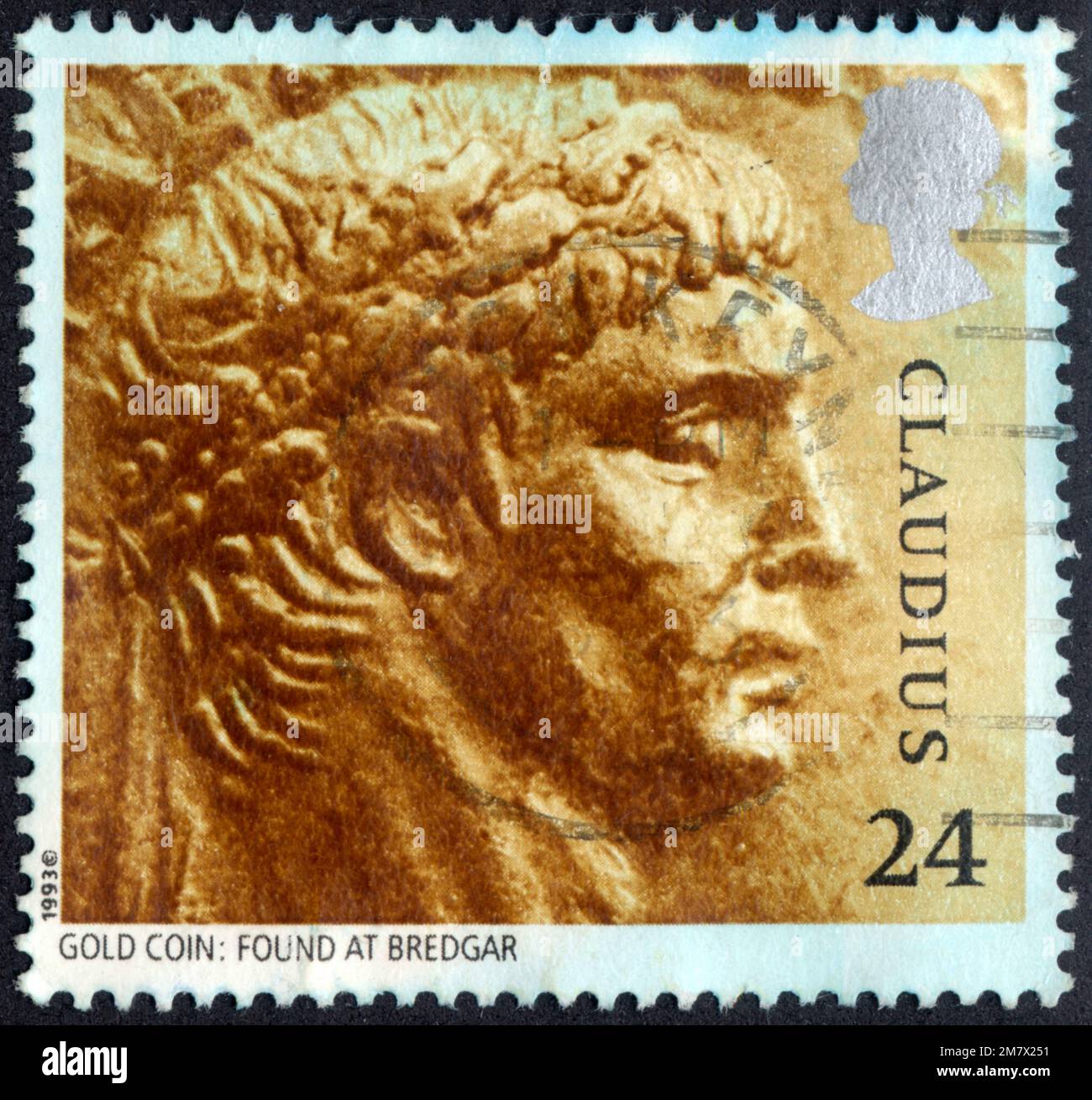 TIMBRE OBLITÉRÉ CLAUDIUS. GOLD COIN. FOUND AT BREDGAR. 1993. 24 Stock ...