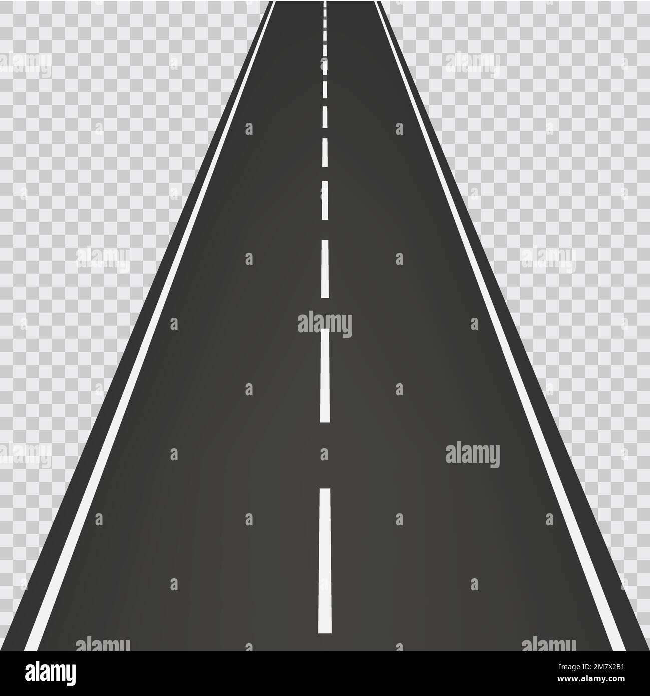 Straight road isolated on transparent background. Vector illustration ...
