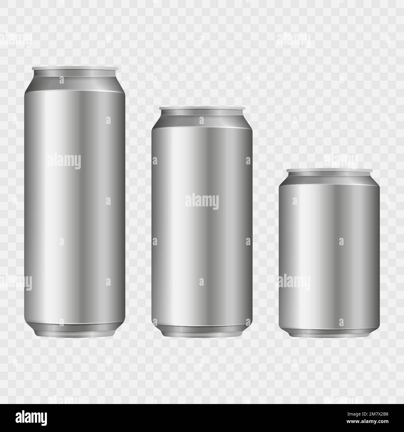 Aliminum drink cans isolated on transparent background. Vector illustration. Eps 10 Stock Vector ...