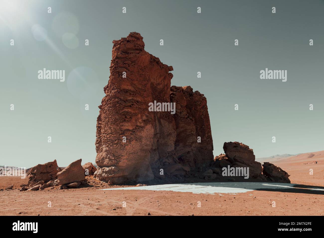 Geological monolith close to Salar de Tara Stock Photo - Alamy