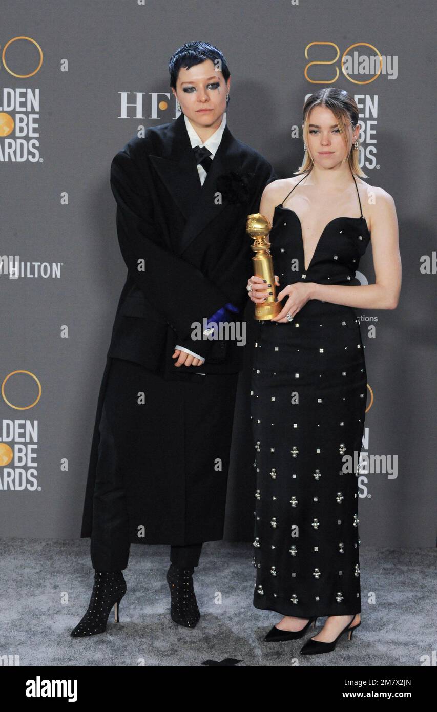 Beverly Hills Ca 10th Jan 2023 Emma Darcy Milly Alcock In The Press Room For 80th Annual