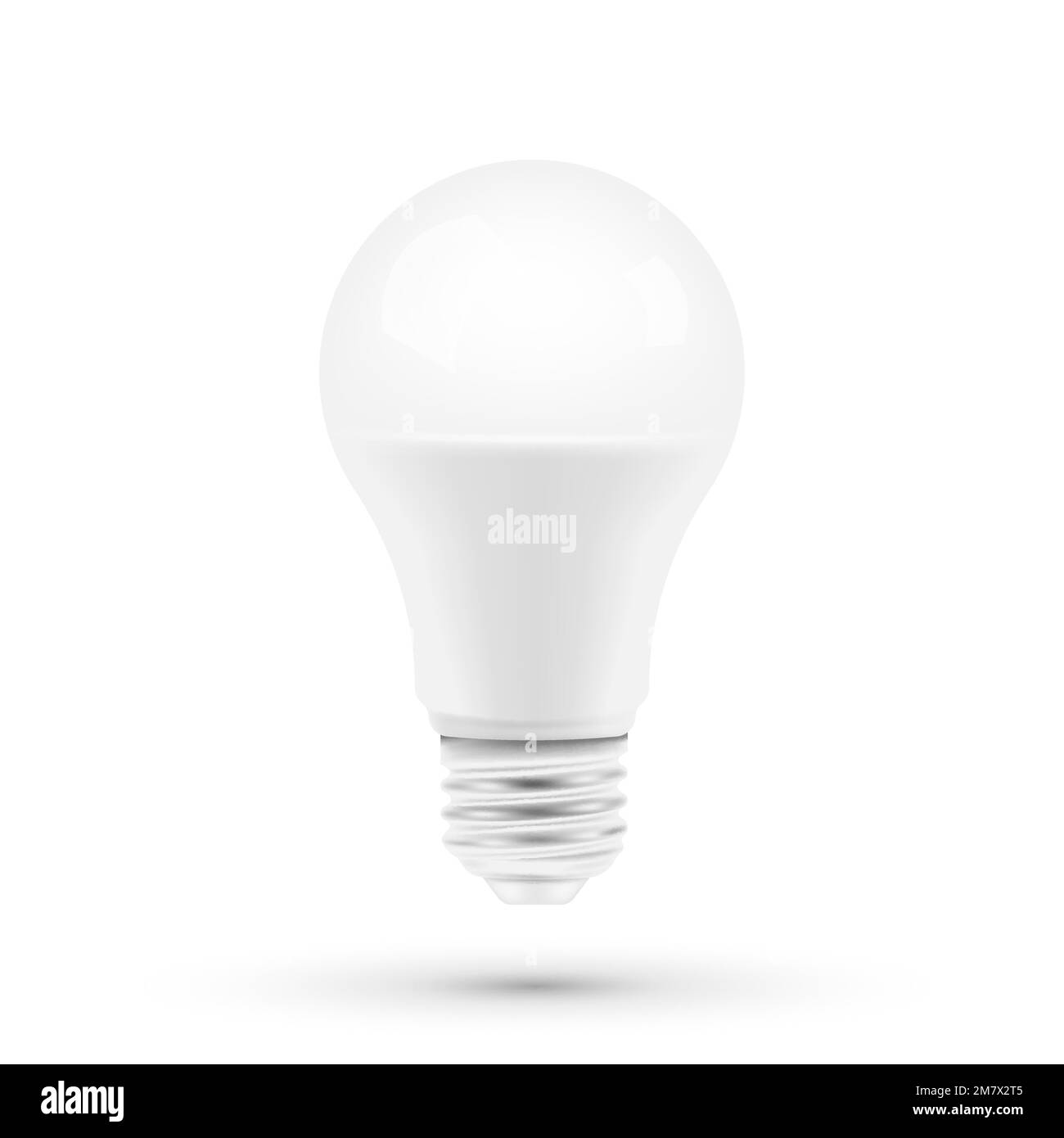 LED light bulbon white background. Vector illustration. Eps 10 Stock ...