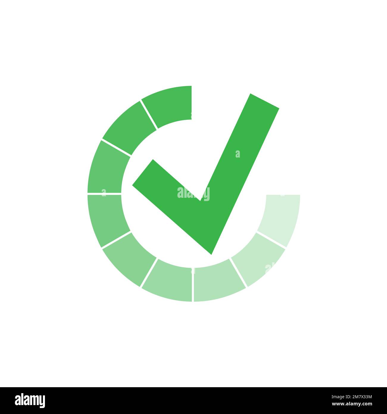 Load completed progress icon isolated on white background. Vector illustration. Eps 10 Stock ...