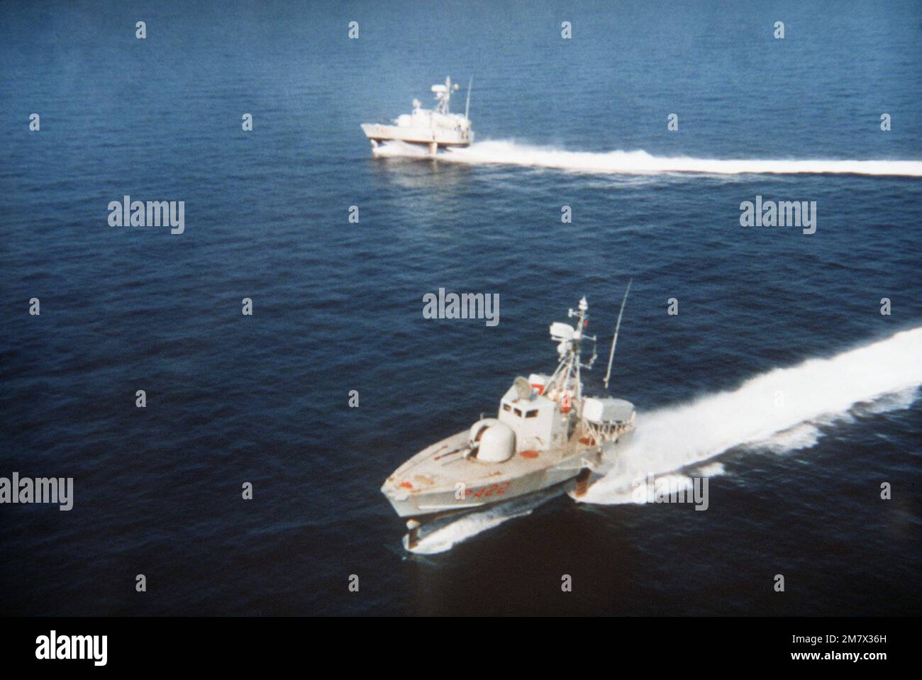 Aerial port side view of the Italian Sparviero class hydrofoil-missile ...