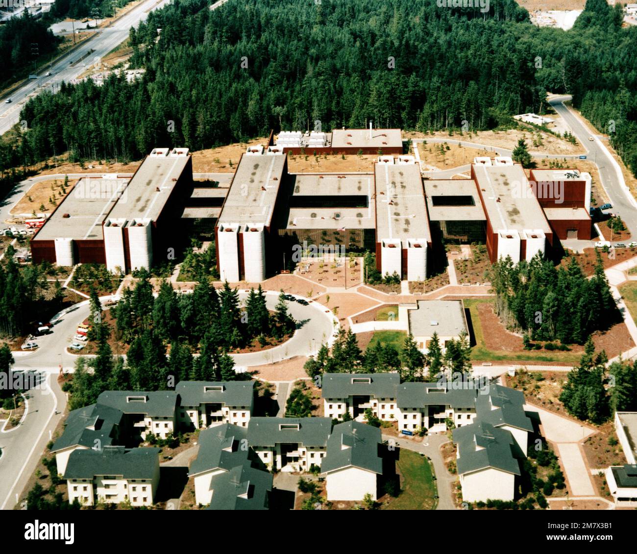 An aerial view of the Trident Training Facility. Base: Naval Submarine ...