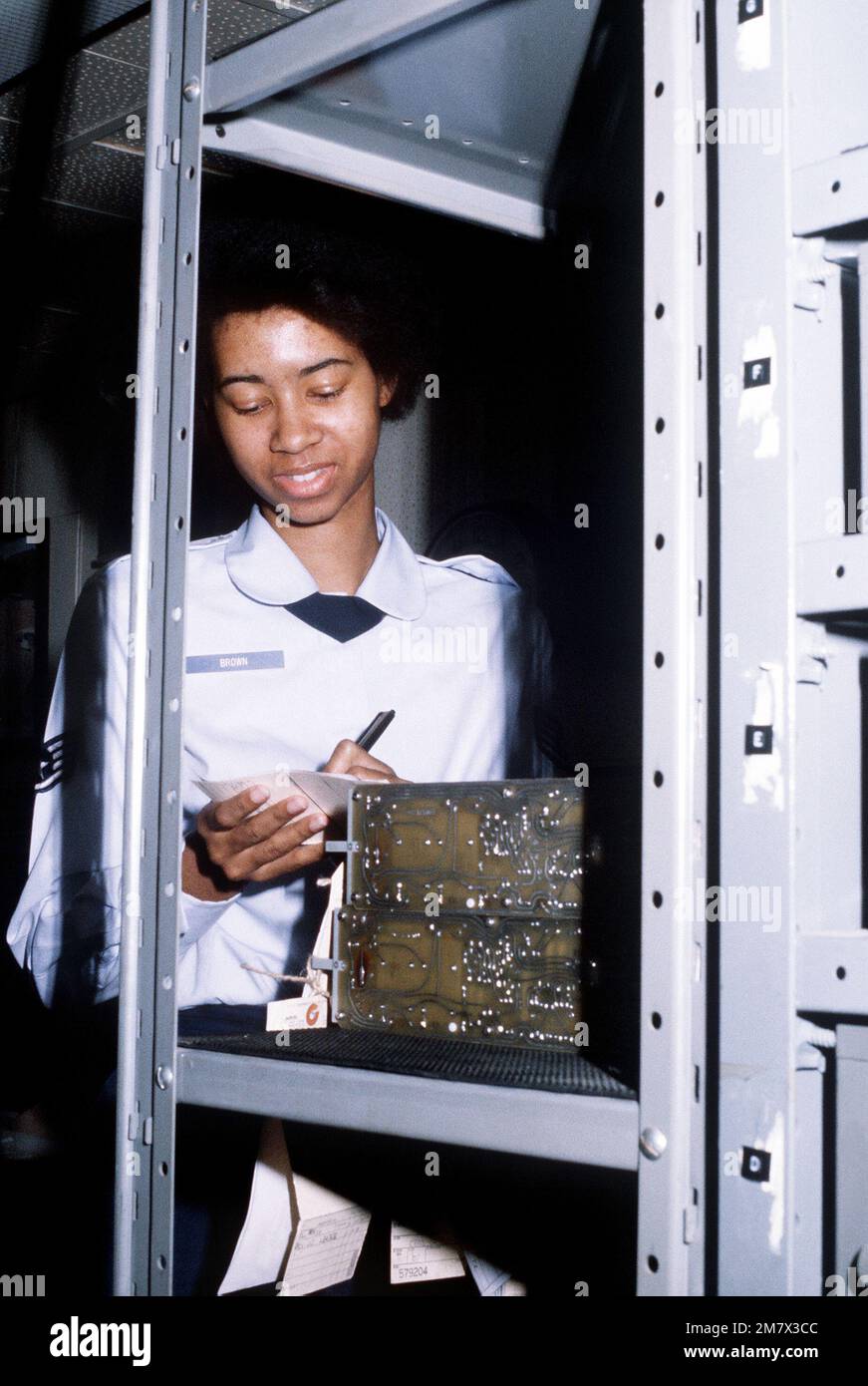 SSGT Wanda Brown tags equipment. Base: Mount Pateras Country: Greece ...