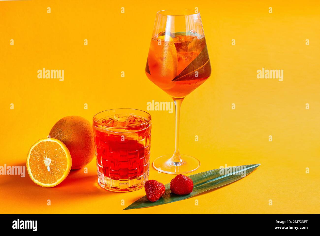 Glass classic red spritz cocktail hi-res stock photography and images ...