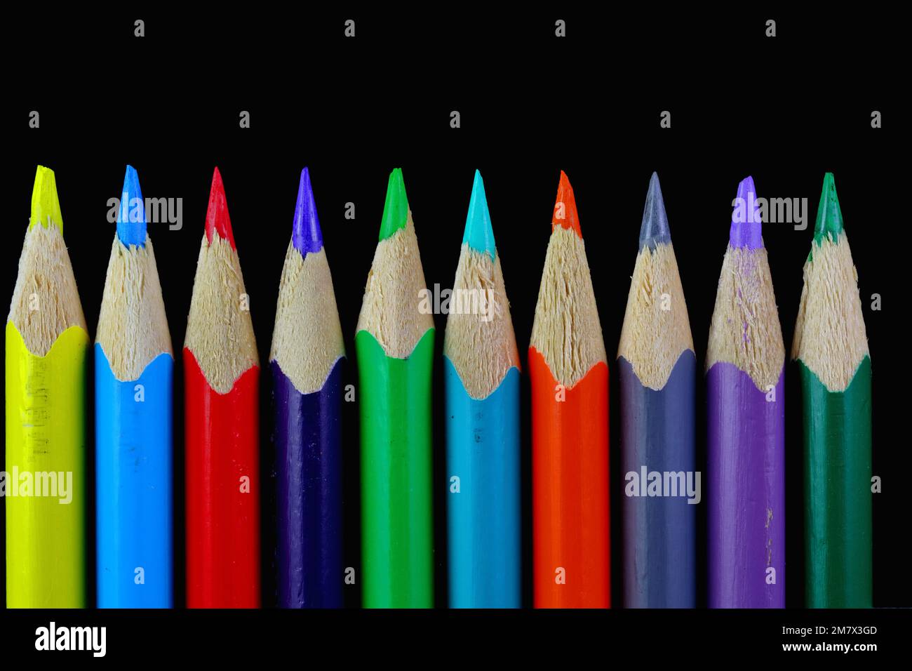 Close up of multicolor crayons hi-res stock photography and images - Alamy