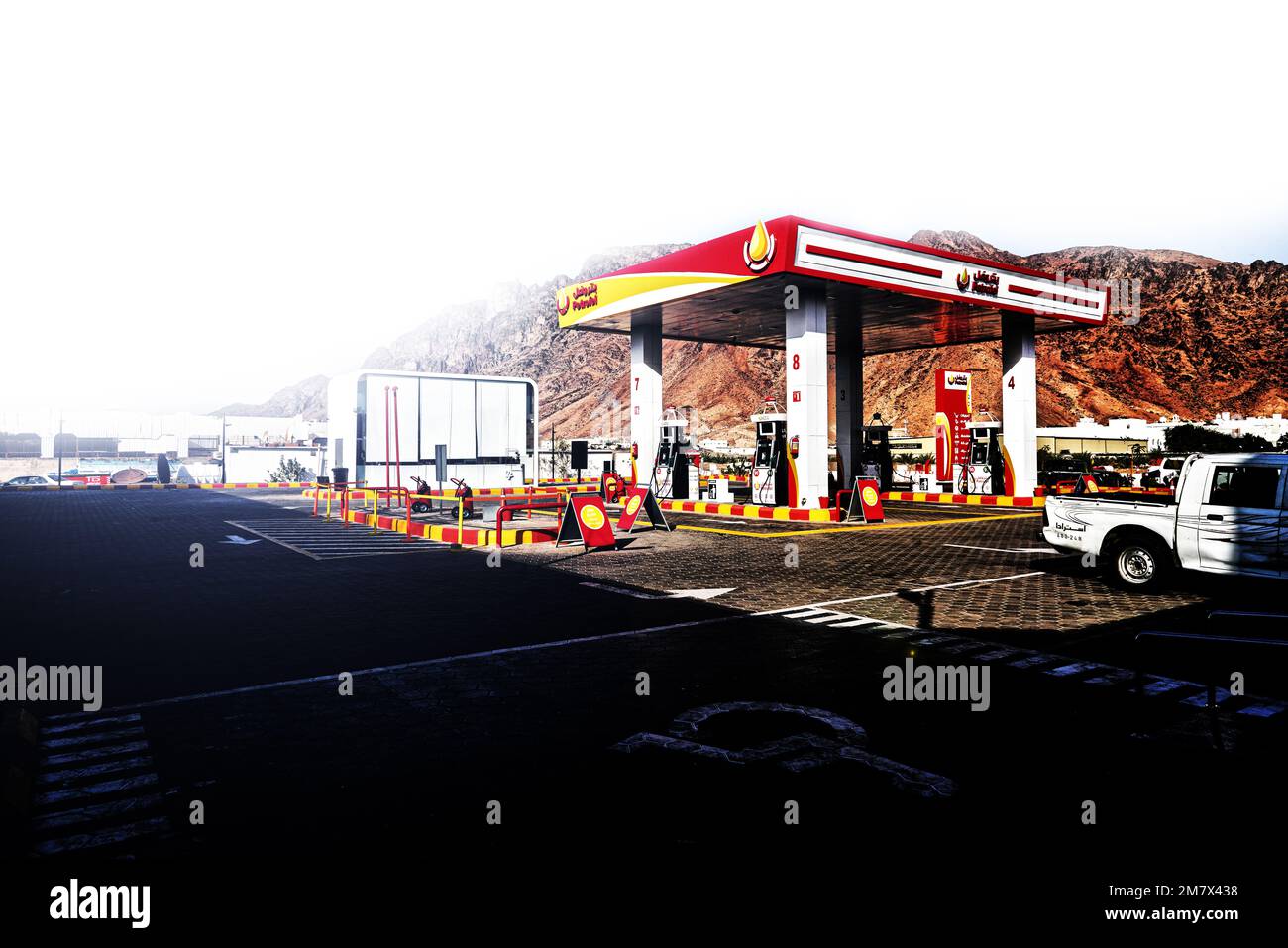 Medina, Saudi Arabia, gas station, fuel Stock Photo - Alamy