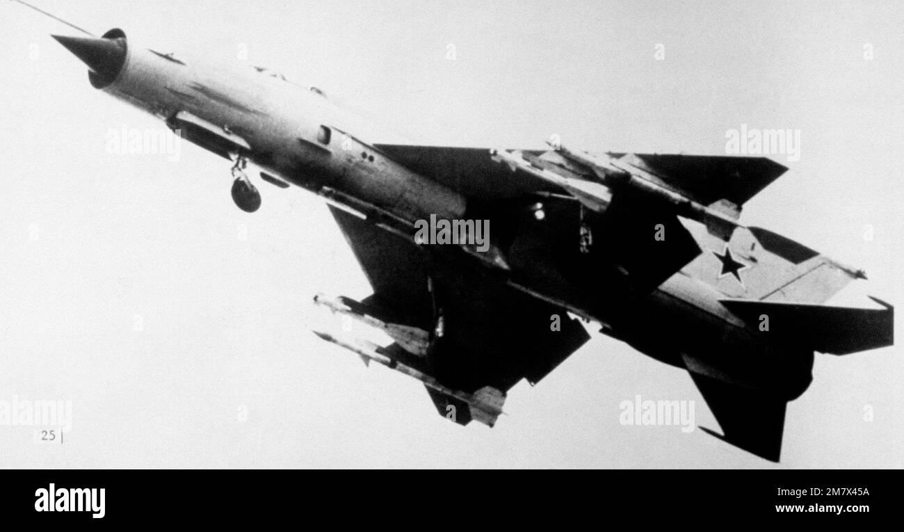 Soviet air force MiG-21/Fishbed-N all-weather interceptor. (PHOTO ...