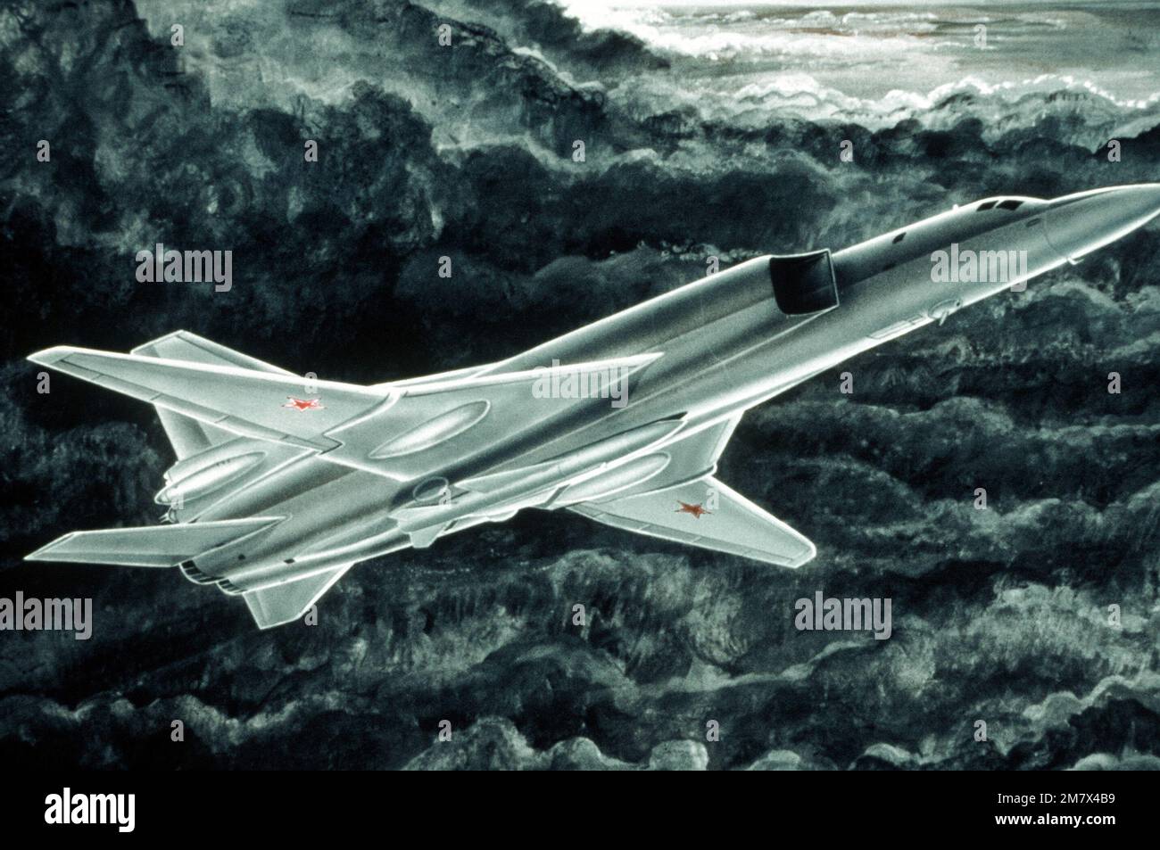 An artist's concept of a Soviet Tupolev TU-22M/TU-26 Backfire aircraft ...