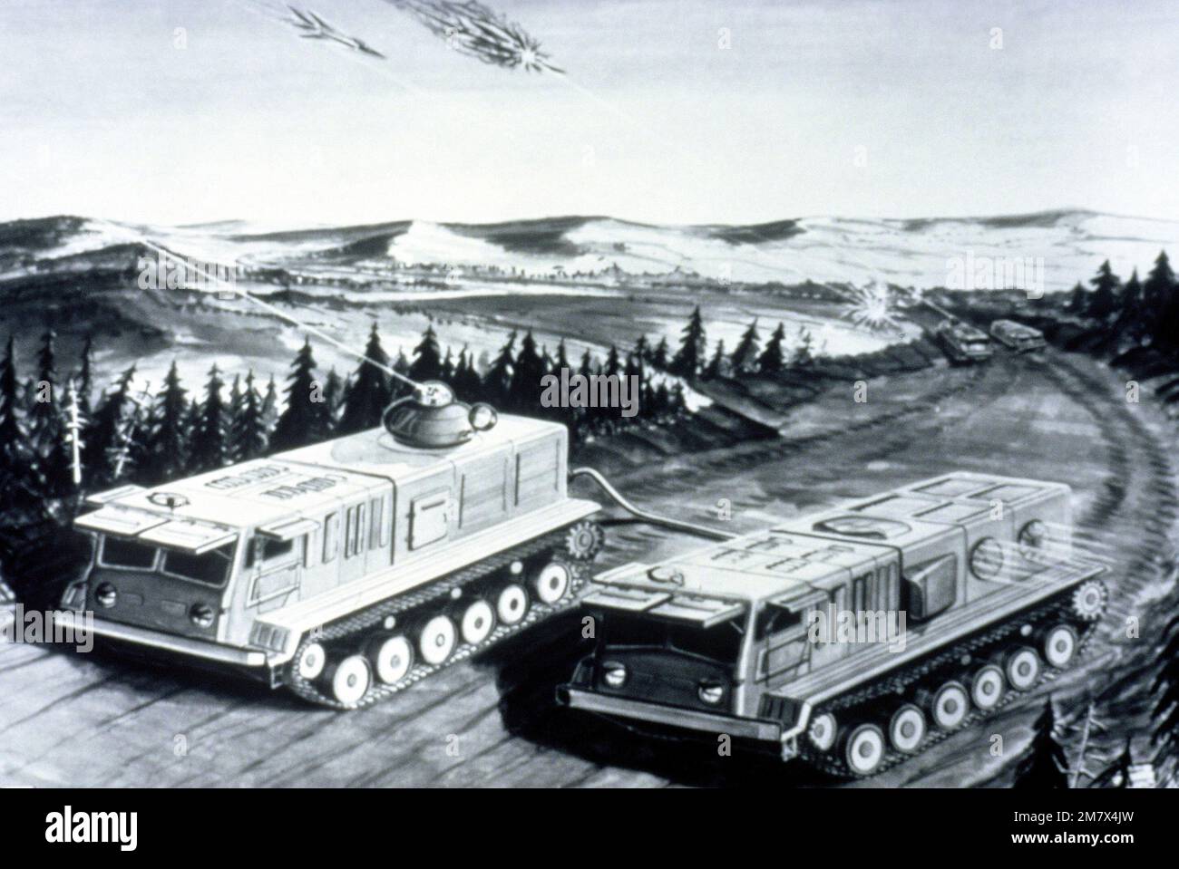 A artist's concept of Soviet surface-to-air laser weapons. PHOTO ...
