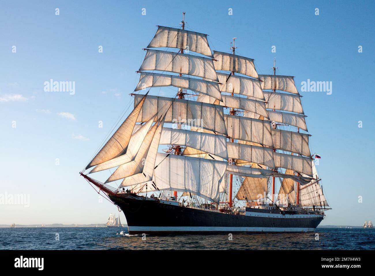 Russian tall ship Sedov, Falmouth race start, 2008 Stock Photo - Alamy