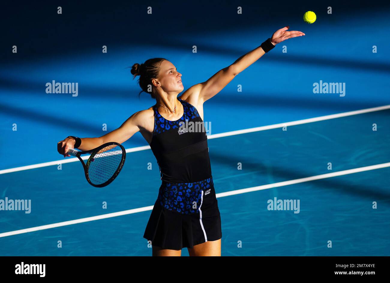 Veronika Kudermetova of Russia in action during the first round of the ...