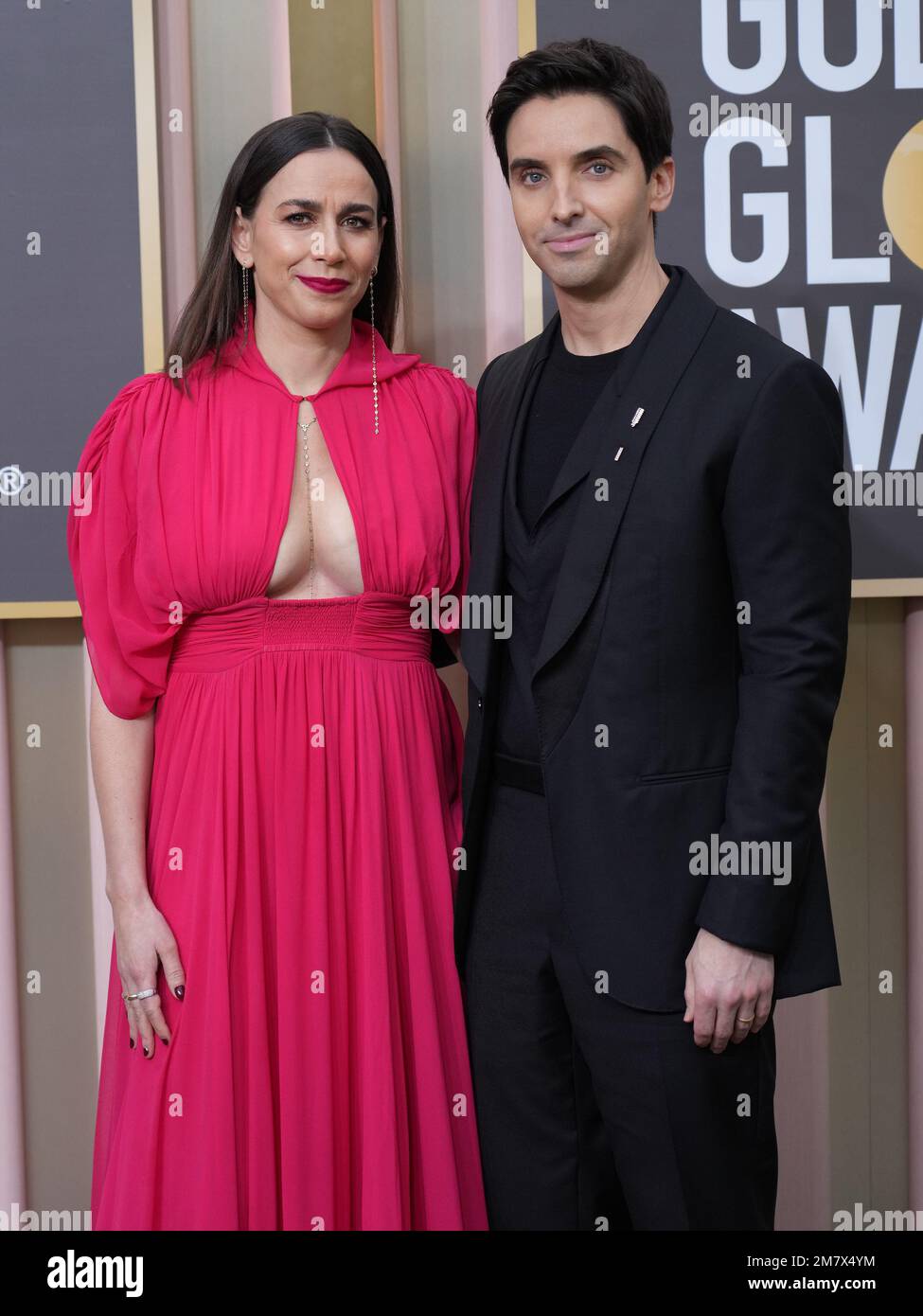 Lucia Aniello and Paul W. Downs arrive at the 80th Annual Golden Globe ...