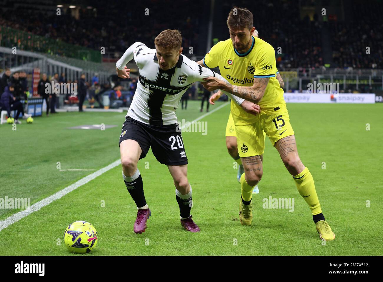 San Siro stadium, Milan, Italy, January 10, 2023, Antoine Hainaut of ...
