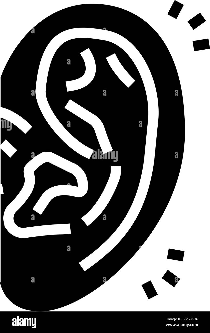 ear pain body ache glyph icon vector illustration Stock Vector Image ...