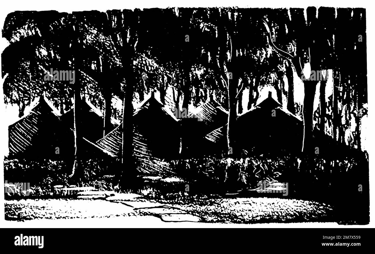 Artwork: "Tents" Artist: Mabel Peacock. Country: Unknown Stock Photo ...