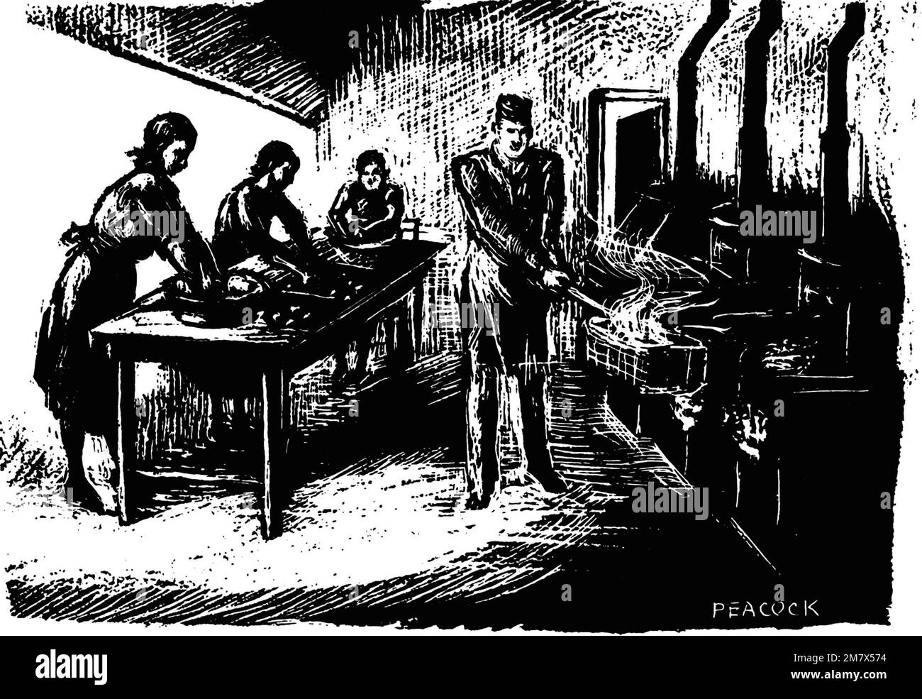 Artwork: "Preparing Supper" Artist: Mabel Peacock. Country: Unknown ...