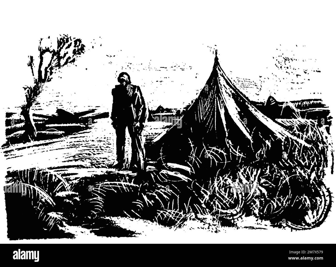 Artwork: "Sentry" Artist: Mabel Peacock. Country: Unknown Stock Photo ...