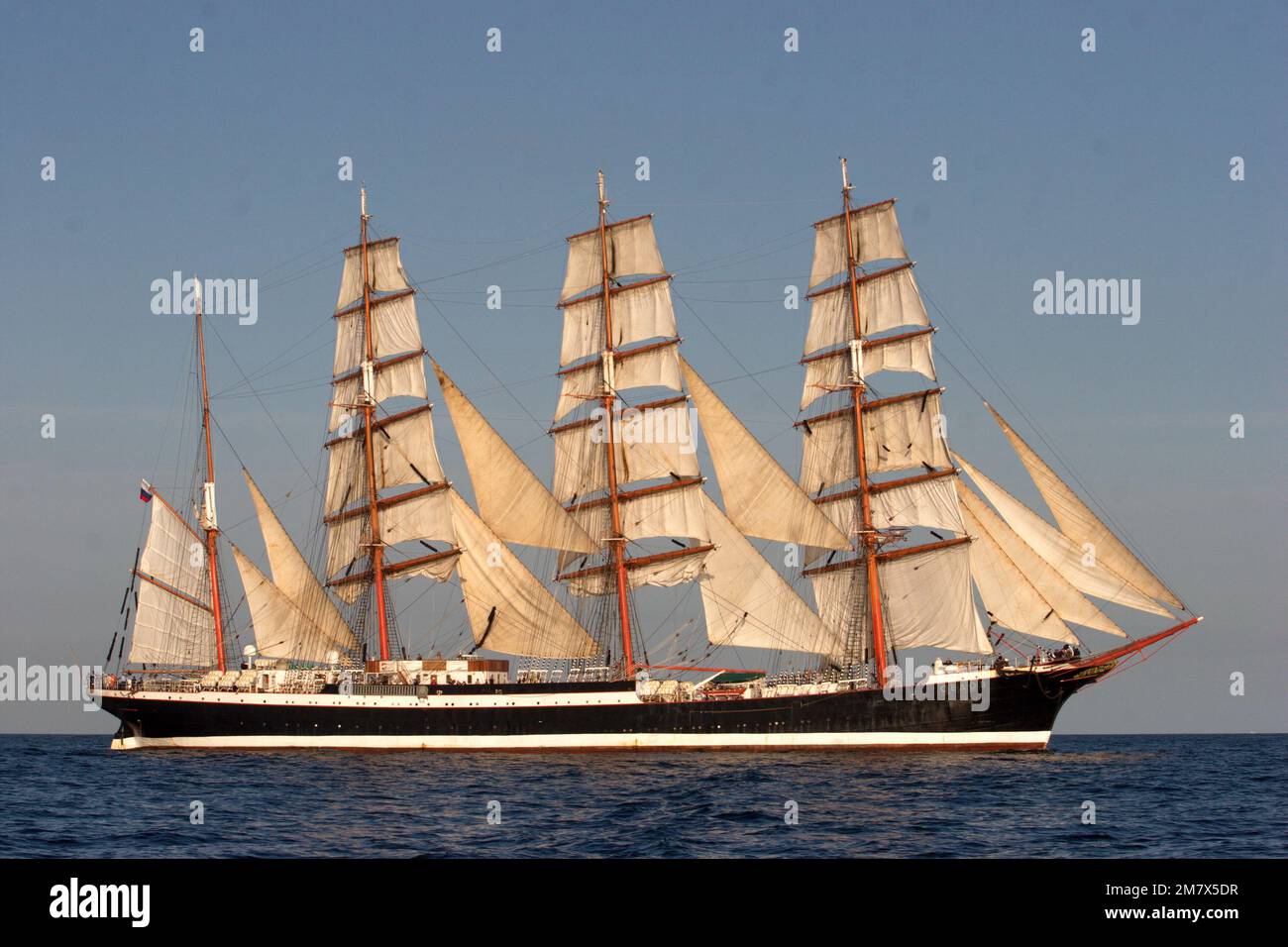 Russian tall ship Sedov, Falmouth race start, 2008 Stock Photo - Alamy