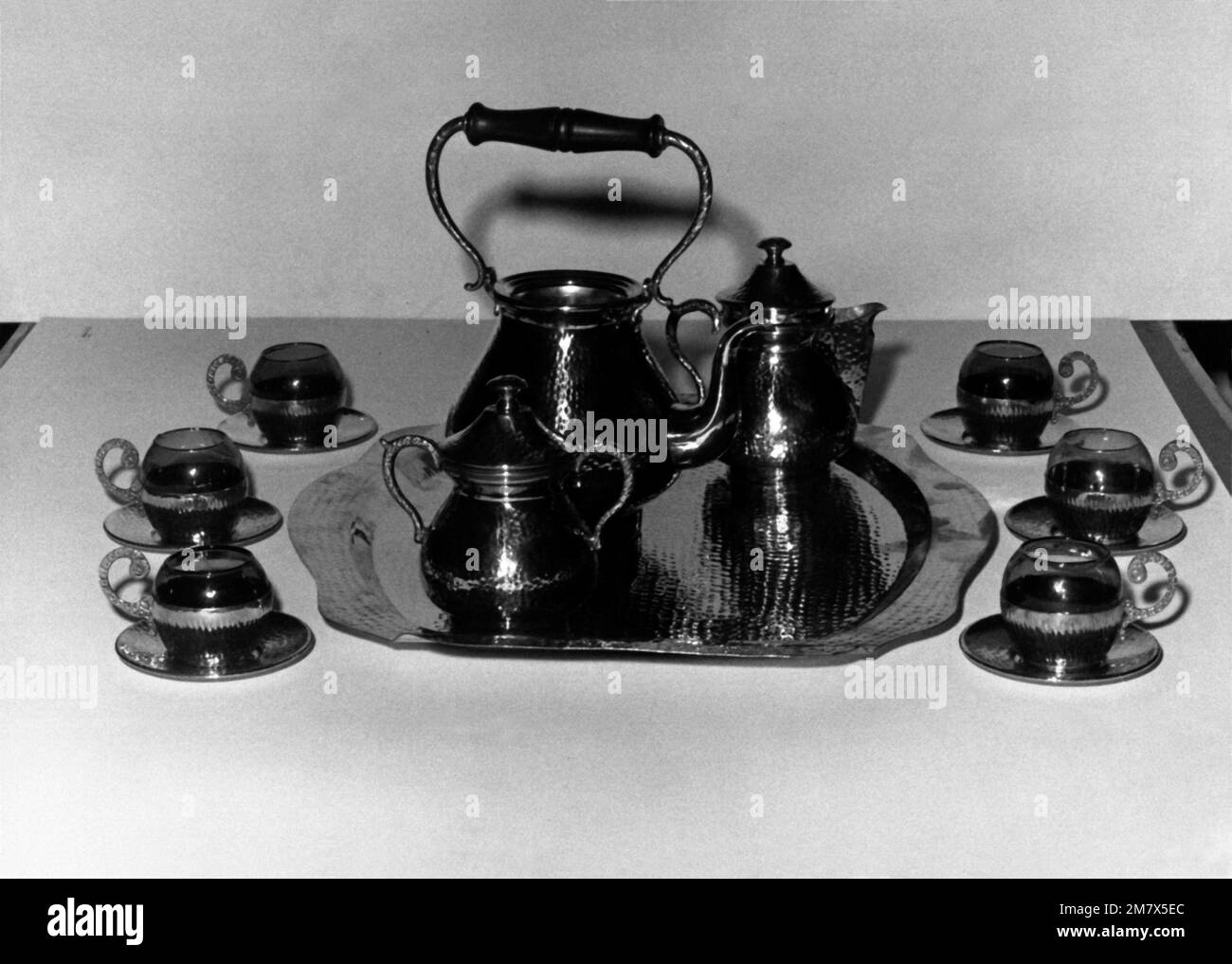Copper tea set Black and White Stock Photos & Images - Alamy
