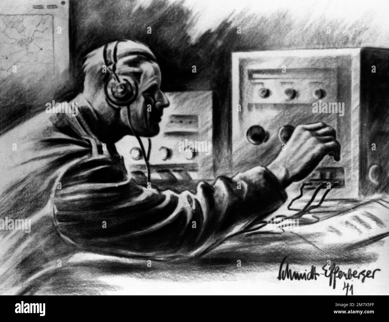 Artwork: "Luftwaffe Radio Operator" Artist: Schmidt-Effenberger ...