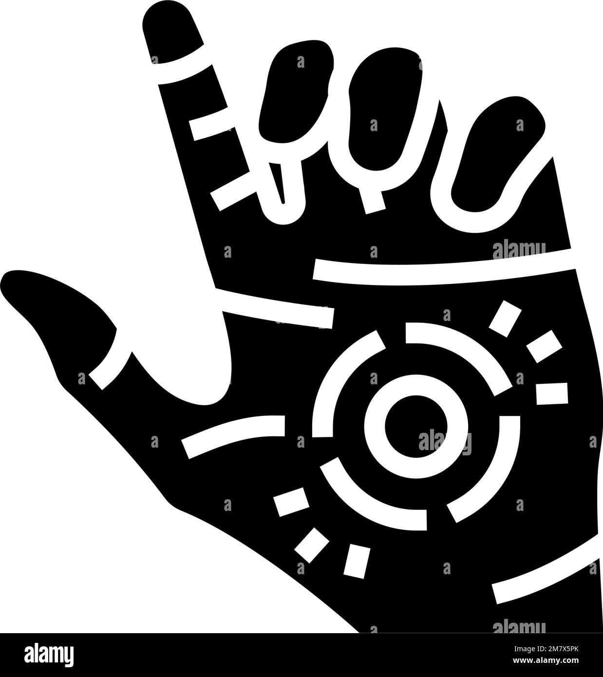 hand pain body ache glyph icon vector illustration Stock Vector Image ...