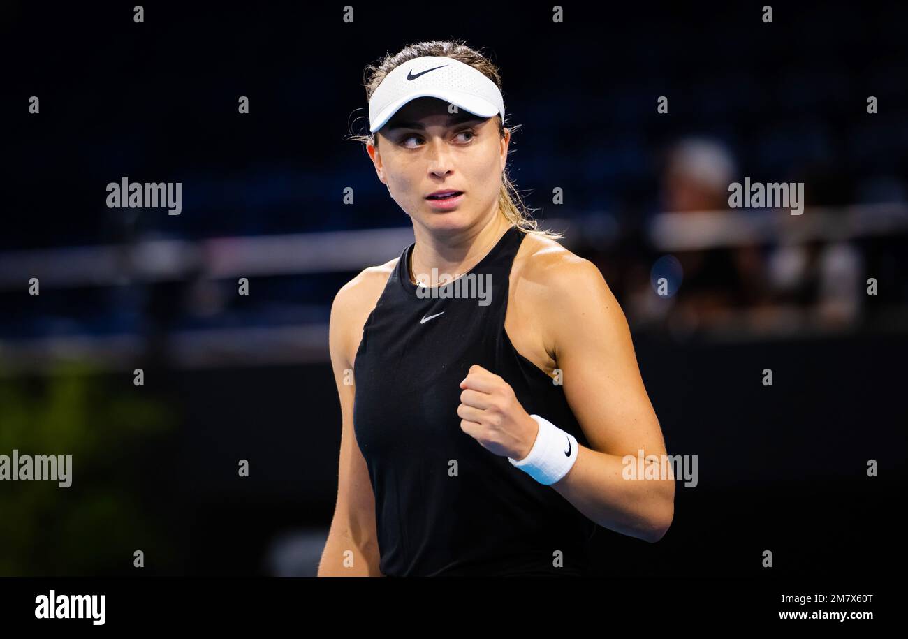 Paula Badosa of Spain in action during the first round of the 2023 Adelaide International 2, WTA ...