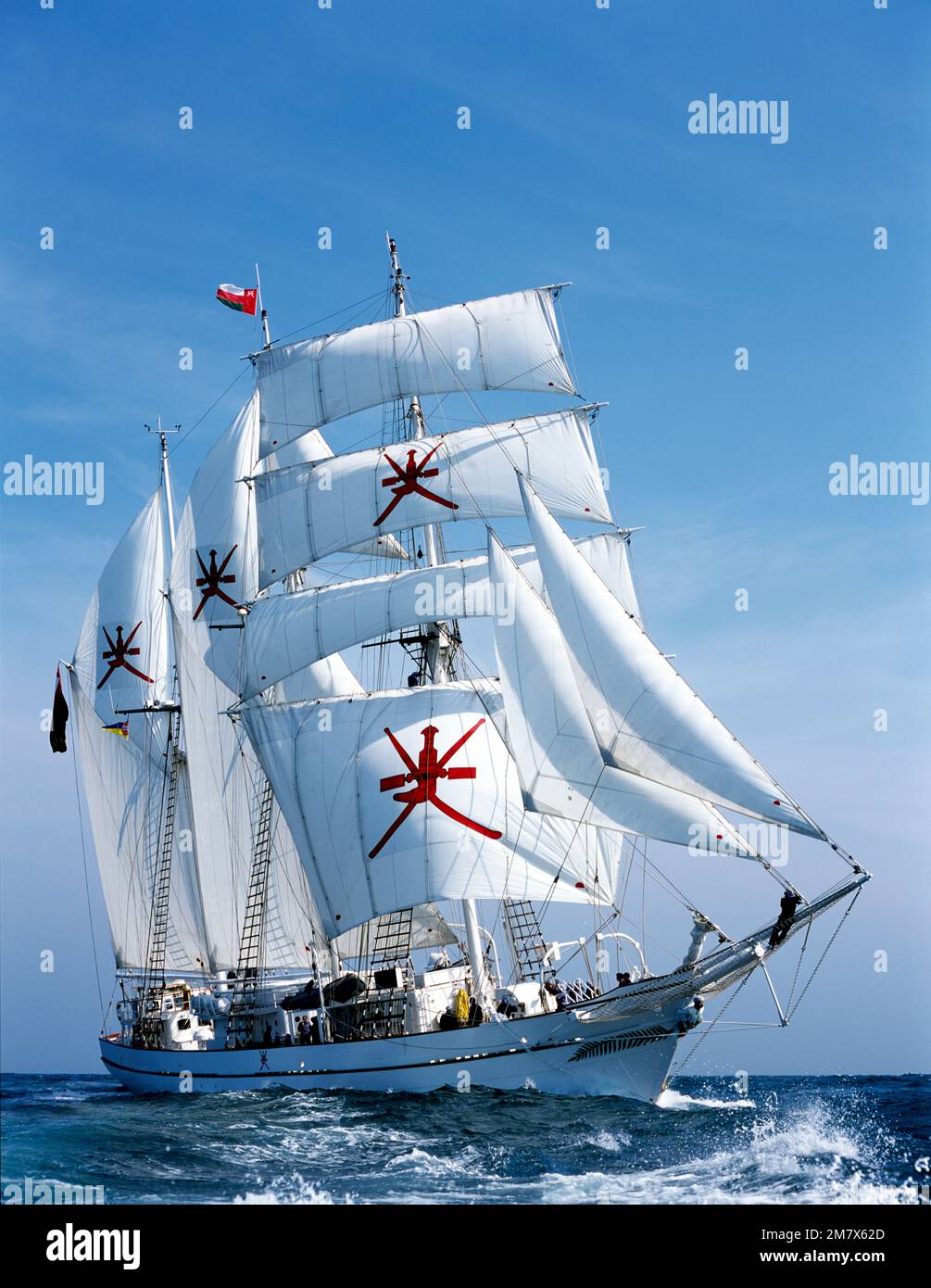 Omani Navy ship Shabab Oman, Torbay race start, 2005 Stock Photo - Alamy