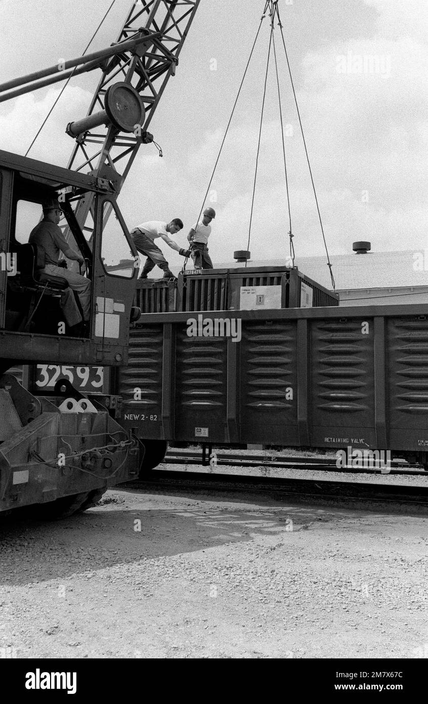Container loading control Black and White Stock Photos & Images - Alamy