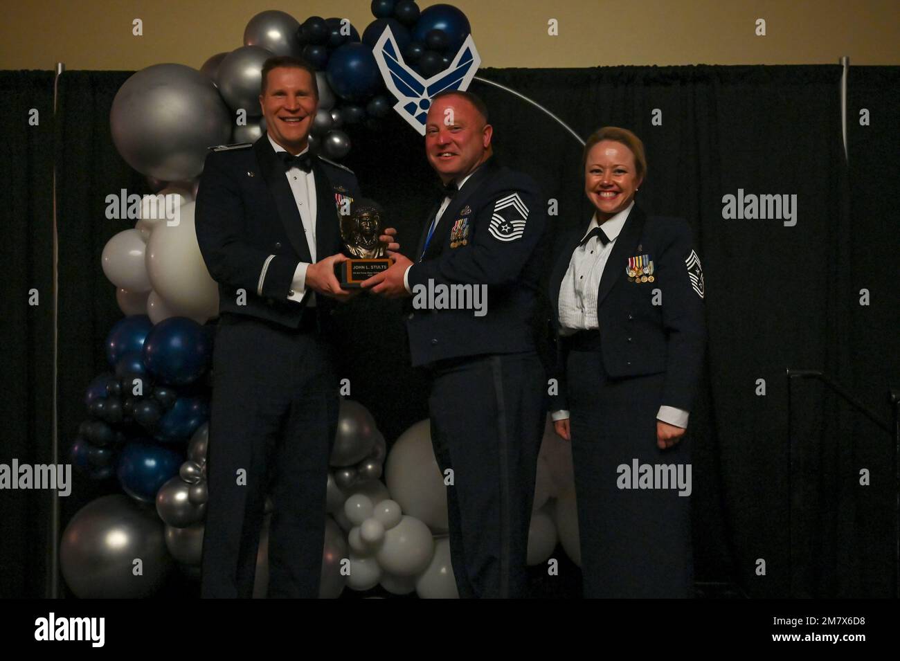 Chief Master Sgt. John Stults (center), 419th Maintenance Squadron ...