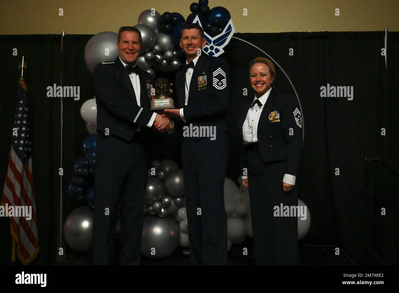Chief Master Sgt. David Anderson (center), 419th Civil Engineer ...