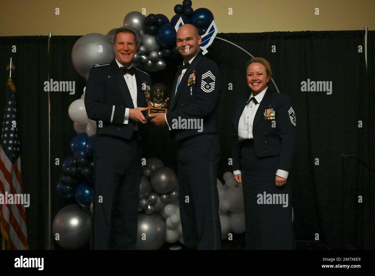 Chief Master Sgt. Jesse Haupt (center), 419th Maintenance Squadron ...